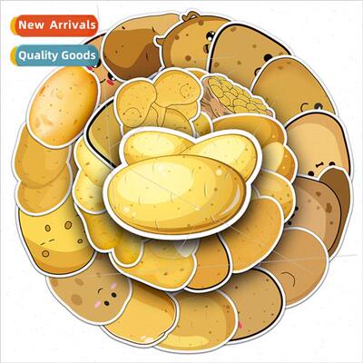 50 pieces of potato cartoon vegetable plant stickers waterpr
