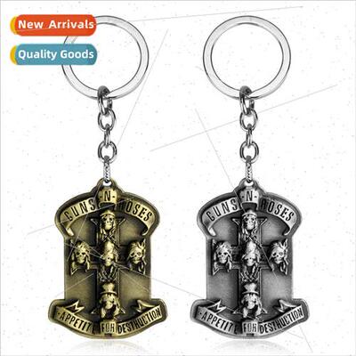 New Guns N` Roses GnR Keychain Personalized Skull Pendant
