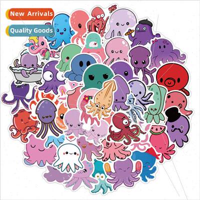50pcs of cute animal octopus octopus stickers luggage motorc
