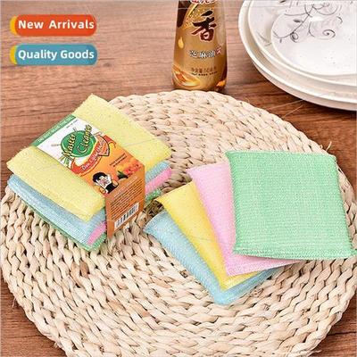 4pcs Sponge Cleaning Cloths Rags Scrubbing King Cleaning Bru