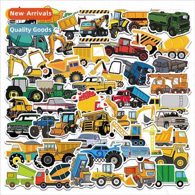 50 pcs of children truck stickers DIY waterproof personalize