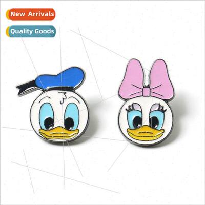 Cartoon image extension design alloy drip girls small badge