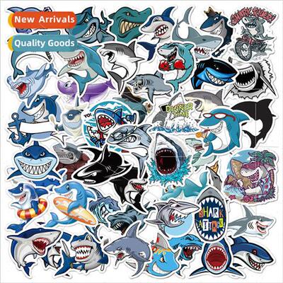 Shark stickers 50 DIY skateboard water cup luggage decoratio