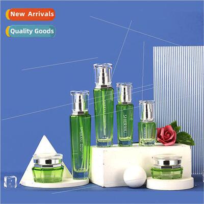 Cosmetic glass bottle thick bottom polygonal toner lotion bo