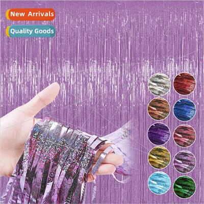 Laser rain silk 1*2m new birthday background decoration part