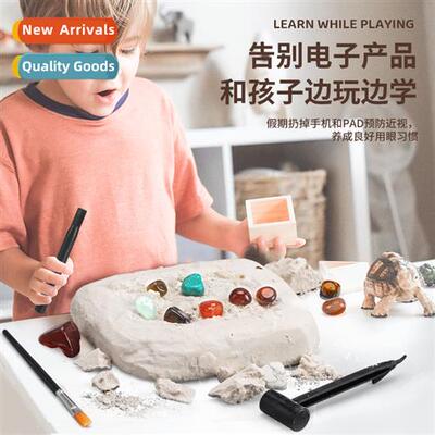 Large science teaching archaeology digging gemste toys ore d