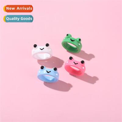 New jewelry creative carto cute frog shape ring men and wome