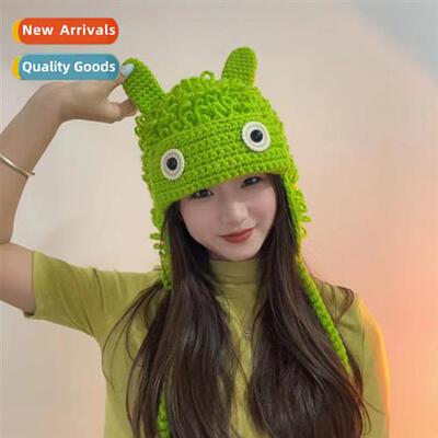 Autumn and winter new wool cap children knting mster carto h