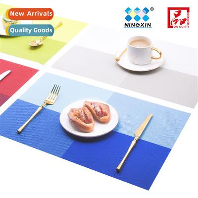 Simple field grid dinner mat PVC table mat heat insulati mat