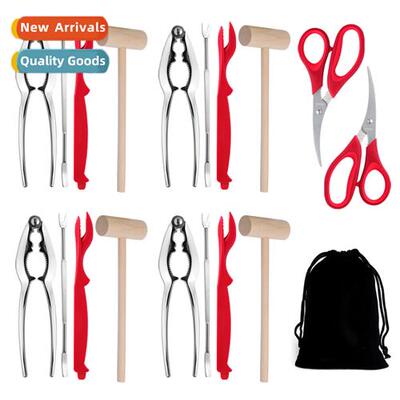 19 Piece Lobster Tools Lobster Pulling Gun Fork Nutcracker S