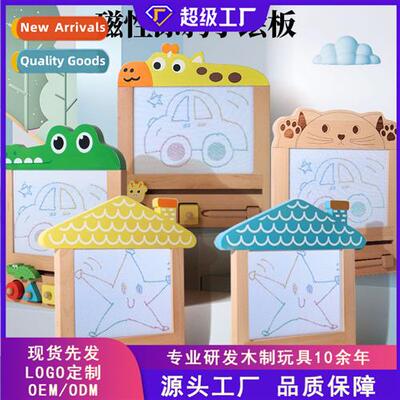 Childrens wooden retro drawing board painting coloring erasa