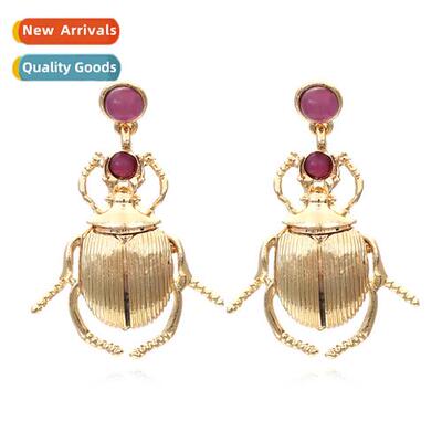 innovative persaly insect belly beetle earrings rice beads a