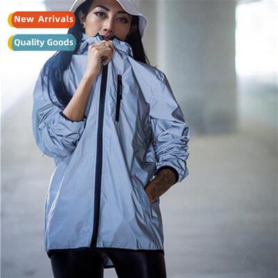 Mens  womens reflective windbreaker jacket sunscreen windpro