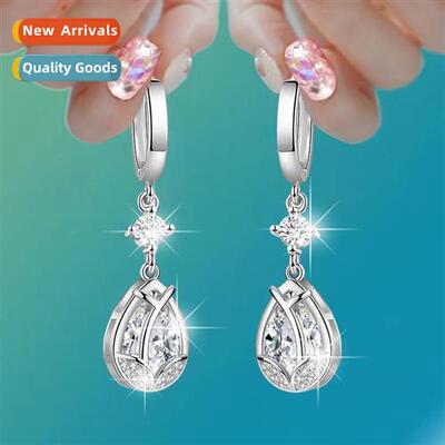 Fashi tulip zircia earrings female n drop earrings temperame