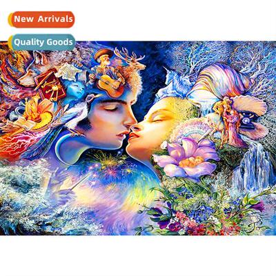 New couple kissing abstract lscape diamd painting modern liv