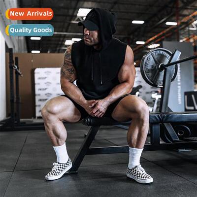 Muscle Blank Athletic Hooded Vest Men Brors Casual Fness Ves