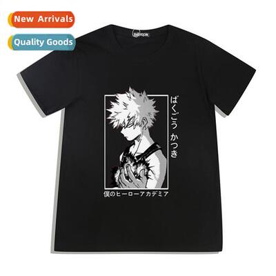 Anime My Hero Academia Bakugo Katsumi Printed Short Sleeve T