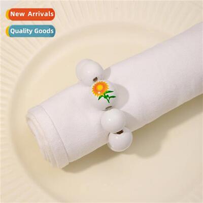 Fashi new sunflower napkin ring hotel table napkin buckle si