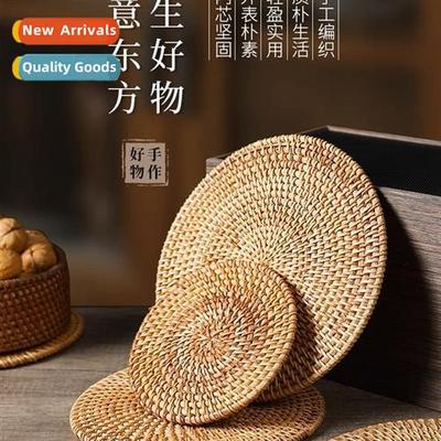 Woven rattan insulating mats household anti-scald pot mat bo