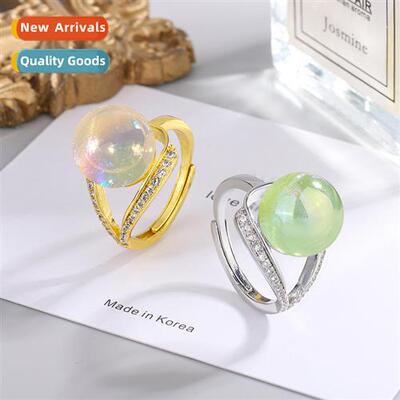 Open Adjustment Mermaid Girl Acrylic Pink Purple Lime Green