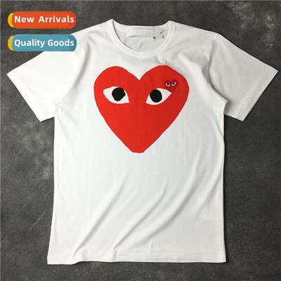 Japanese tide br heart eyes embroidery love heart round neck
