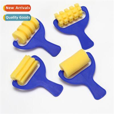 Childrens blue rod spge painting brush 4 s spge doodle brush