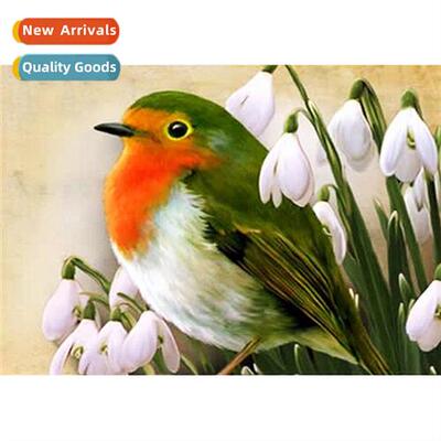 New hmade stick diamd cross stch decorative painting humming