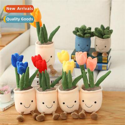 Cute simulati tulips succulent small flowers home furnishing