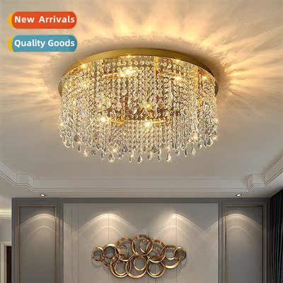 Modern light luxury atmospheric crystal living room lamp rad