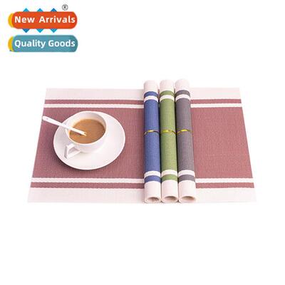 PVC Teslin Placemats Color Blocking Simple Western Placemats