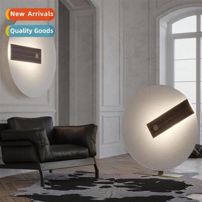 Scinavian minimalist round wall lamp creative living room ma