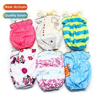 Cute Carto Printed Cott Short Sleeves Winter Stain Resistant