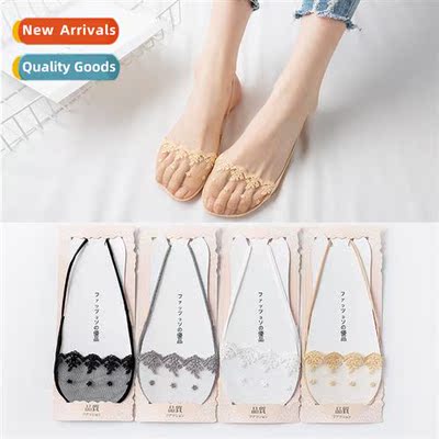 Boat socks womens summer thin secti garter socks summer lace