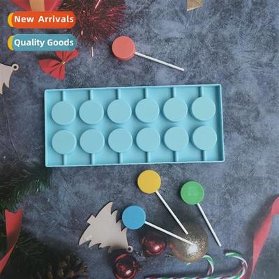 12-Link Lollipop 396 Chocolate Candy Silice Mold Pastry Jell