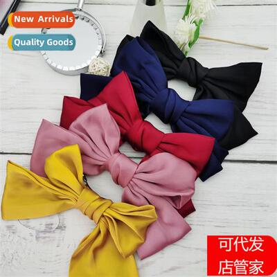 Fashi red large bow  clips back   head spring clip  accessor