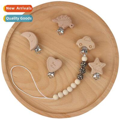 Baby Products Leopard Print Silice Wooden Pacifier Chain Bee