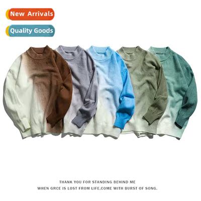 2022 Japanese autumn new youth mens knwear in high neck pull