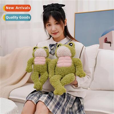Cute muscle frog plush toy doll quirky send boyfriend doll w