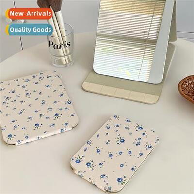 Small fresh floral folding mirror ins style students dormory