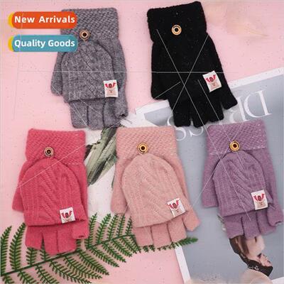 Stranded gloves female wring simple anti-freezing winter hal