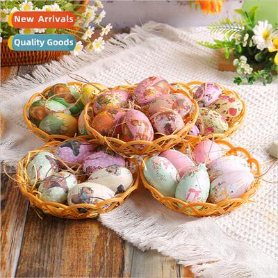 Easter Eggs Hanging Decoration Creative Weaving Basket Eggs