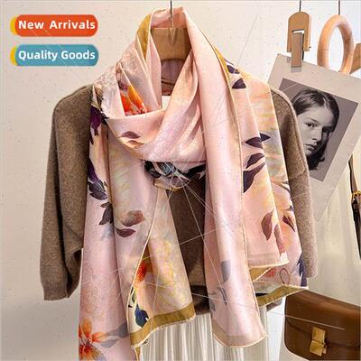Fashion new 2022 fall winter warm scarf female dual-use cham