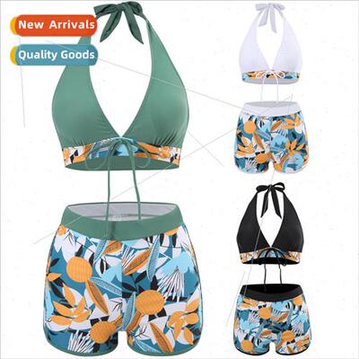 2023 new Europe bikini ladies wh bra pads conservative backl