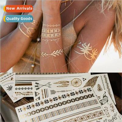 Summer new wind fashion hot gold retro tattoo stickers cell