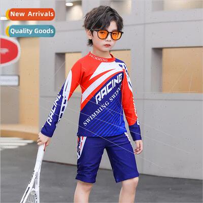 2023 new childrens swimsus boys spl two-piece quick-drying s