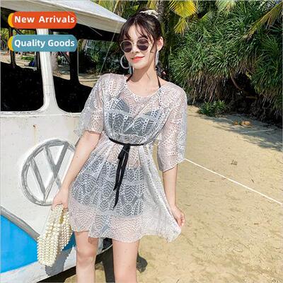 Swimsu Women Slim Cover Belly Sexy Swimwear Lace Cover Up Co