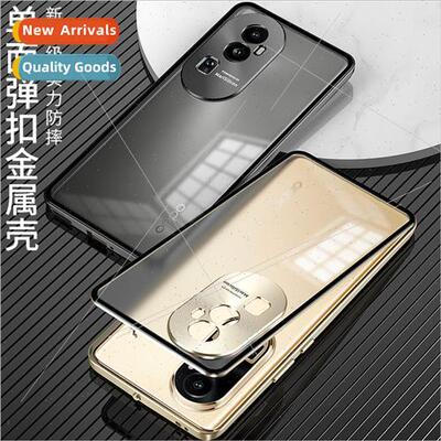 适用OPPOReno11pro Metal Single Side Pop Buckle Phone Case Ma