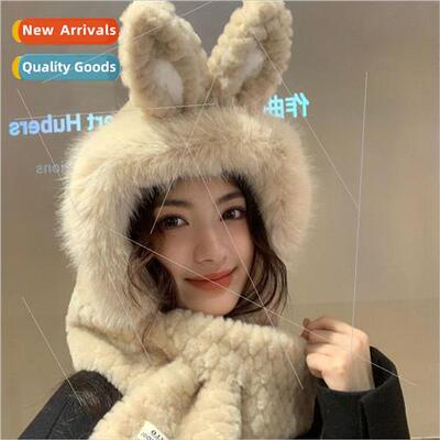 2023 winter new thickened warm cute rabb plush ear protectio