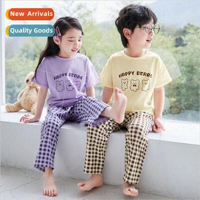 Middle school older children twoPCS home su boys girls loose