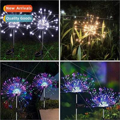 Solar led ground fireworks lights waterprocopper wire copper